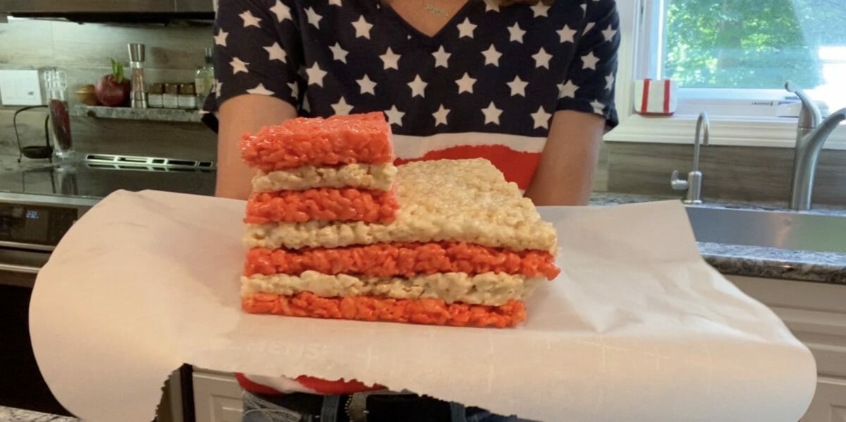 American Flag Rice Krispie Treats Recipe - Gluten-Free New England