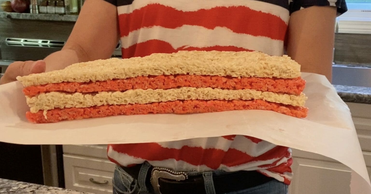American Flag Rice Krispie Treats Recipe - Gluten-Free New England
