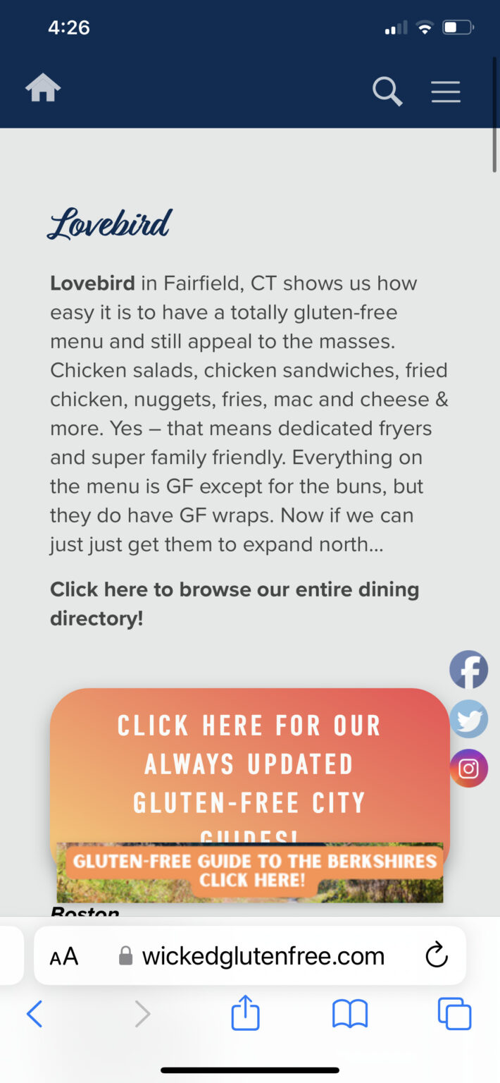 Gluten-Free Dining Guide Listing Request Form - Wicked Gluten Free